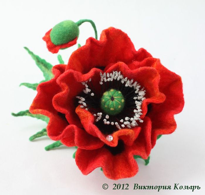 Needle Felt And Fiber Flowers | Mr X Stitch