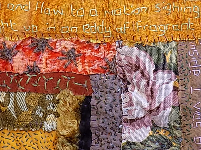 Abstract Flower Design In Textile Art | Mr X Stitch